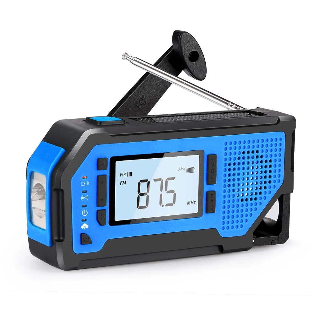 Multifunctional Hand Cranked Solar Digital Radio With Weather Alert Sos ...