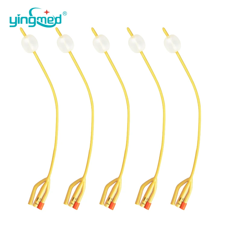 3-Way Latex Foley Catheter Tube 30cc - Medical Disposable Urethral ...