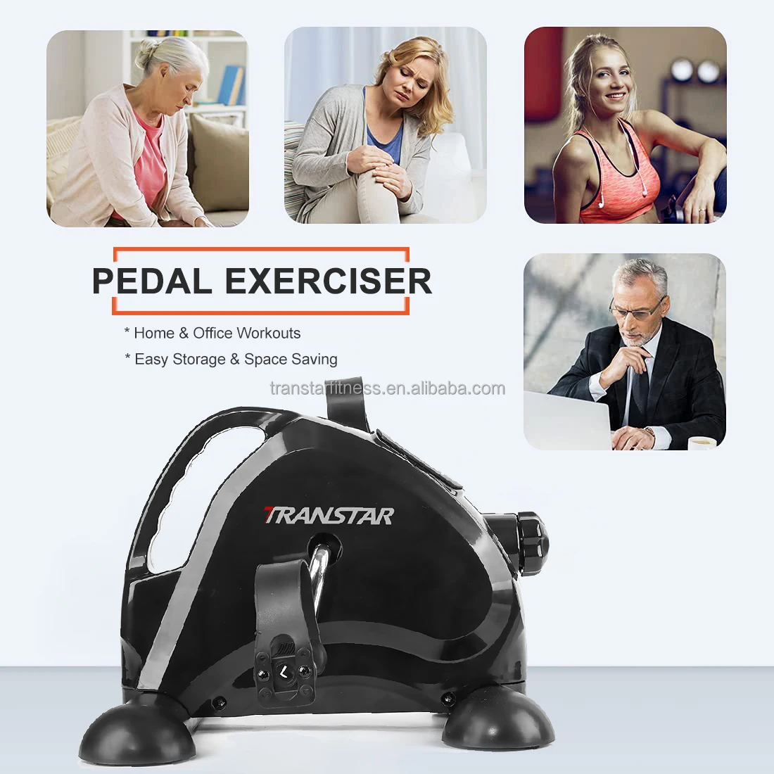 2022 Office Foot Pedal Stepper Exercise Magnetic Under Desk Bike Mini ...