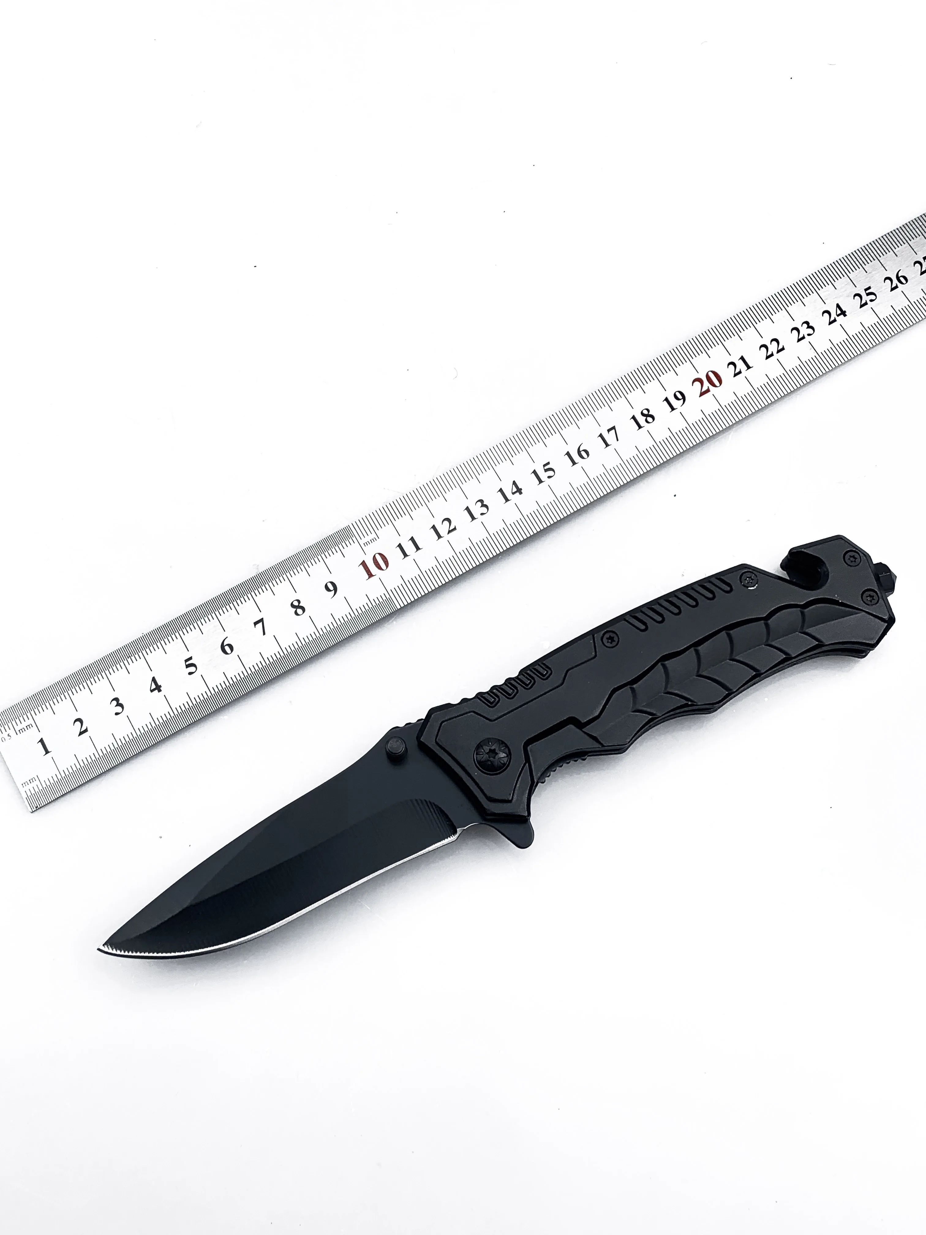 Black Coated Blade Mini Portable Folding Knife Lanyard Cutter Glass ...