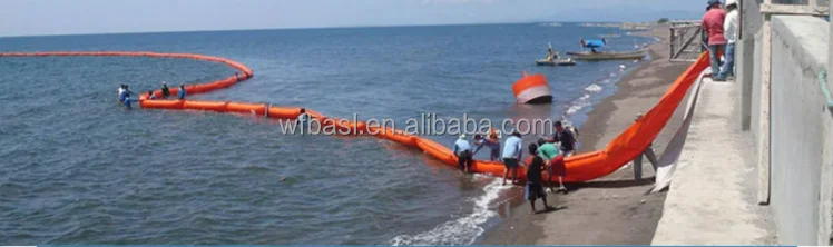 Eco Friendly Pvc Oil Spill Containment Boom For Sea Flotation Seaweed ...