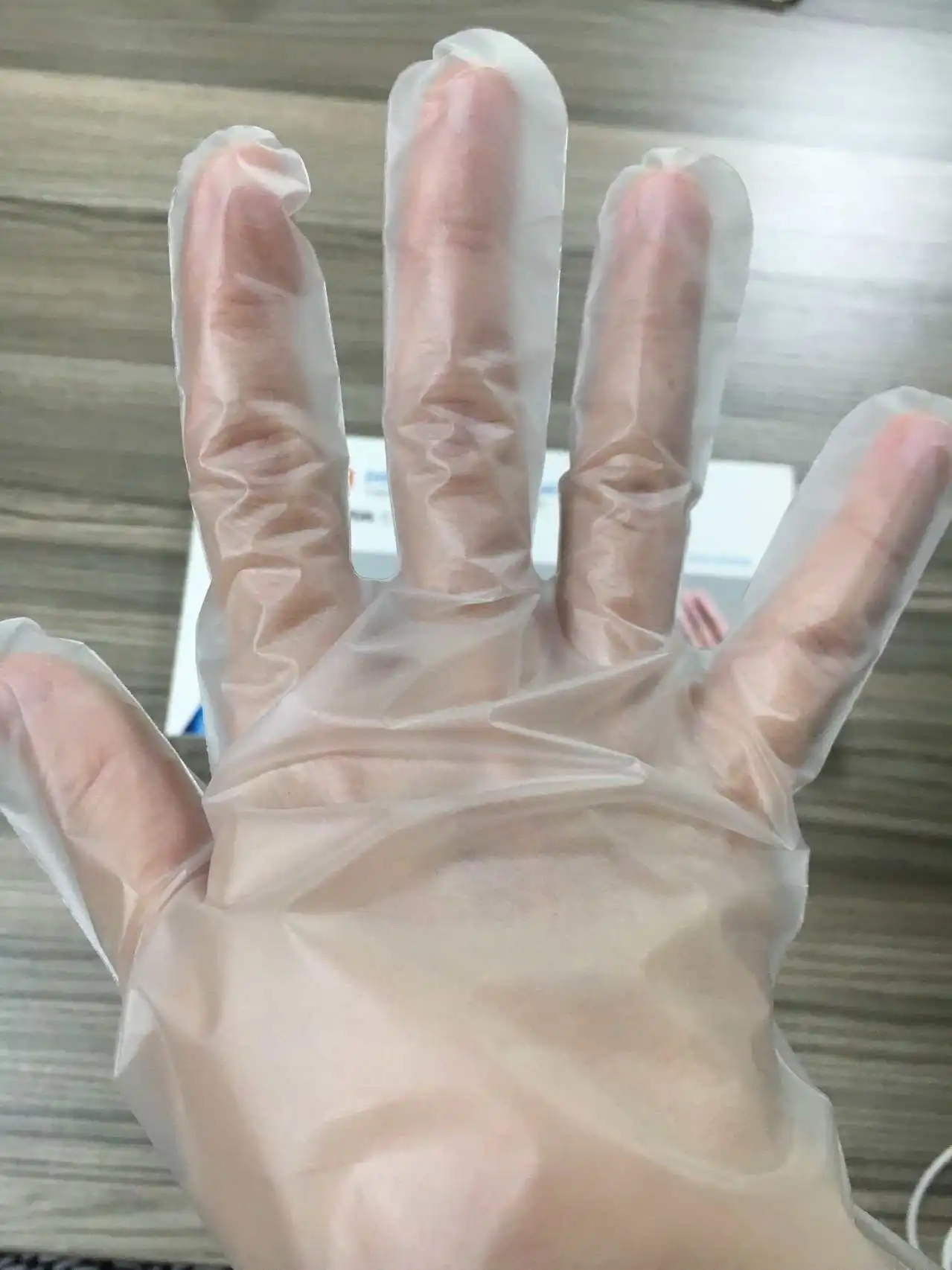 Transparent Plastic Gloves Medium 100 Counts Latex-free Thin And Loose ...