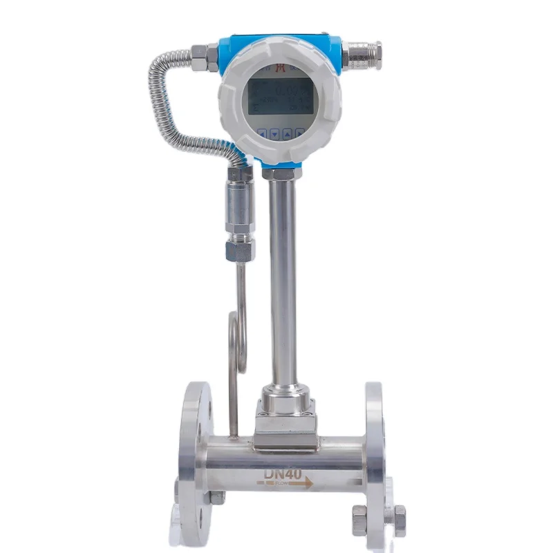 1.5% accuracy 4-20mA flange type compressed digital vortex hot gas steam flowmeter ammonia ...