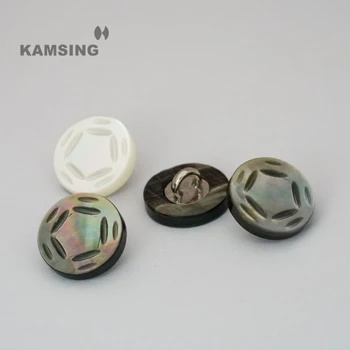 Kamsing Pearl Oyster Shell Button Laser Cut Fine Engraved Natural ...