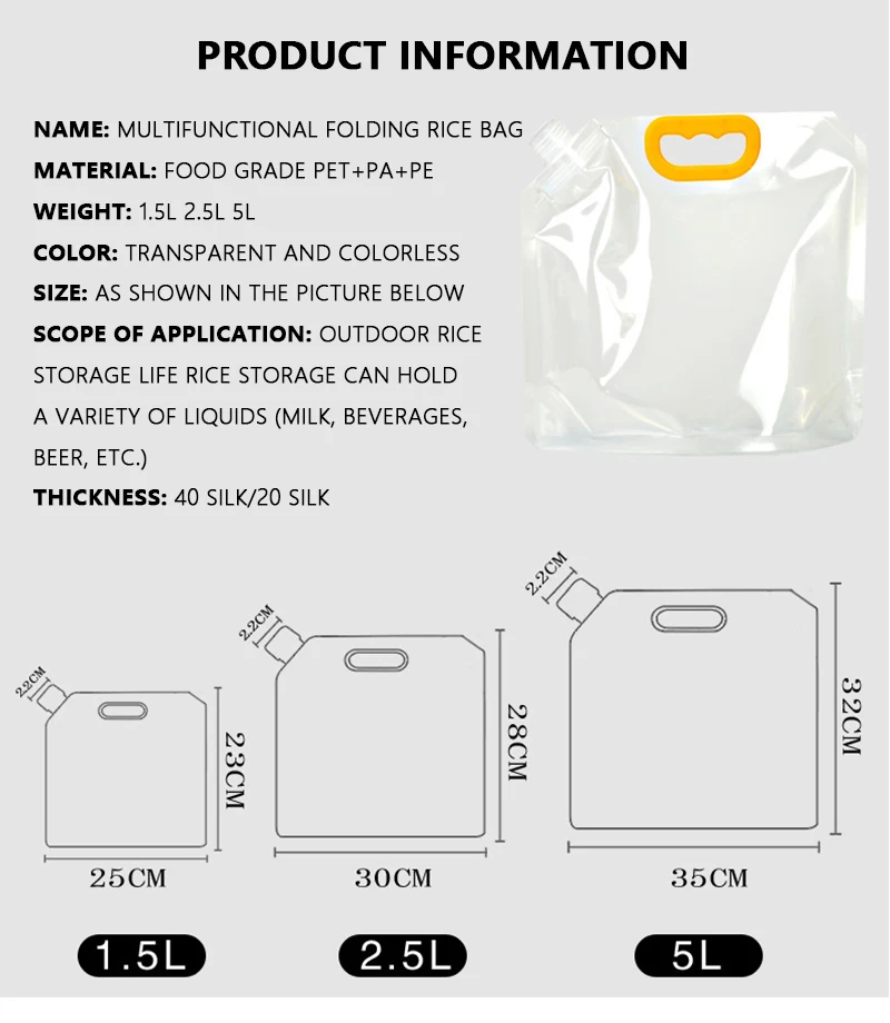 Custom Logo Large Capacity Reusable Liquid Pouches