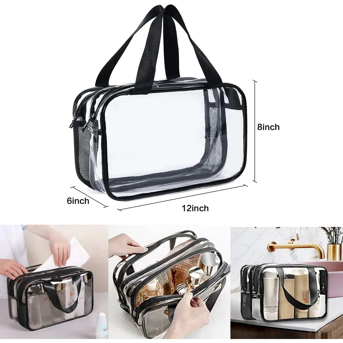 Clear Tpu Makeup Bags Cosmetic Bag With Compartments,Clear Tpu Toiletry ...