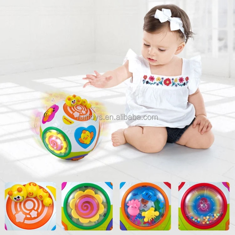 Electric Spinning Ball Toy Baby Moving Ball Wiggle And Crawl Ball ...