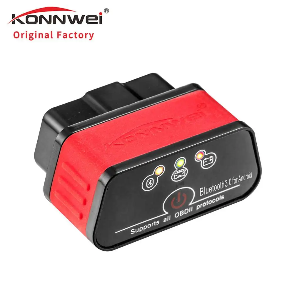 Easy use Konnwei car diag scanner OBD2 Bluetooth scan tool code flaw ...