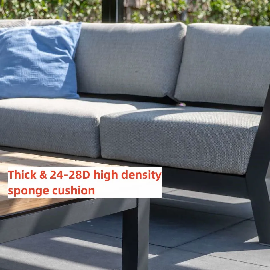 Waterproof Modern Luxury Wood Furniture Patio Teak Sofa Sets Outdoor Furniture Lounge With ...