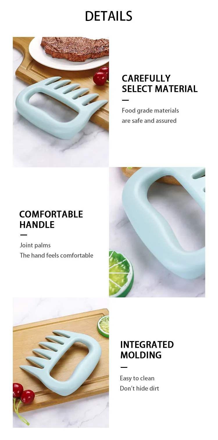 Plastic Meat Claws Pulled Pork Kitchen Gadget Barbecue Meat Shredder ...