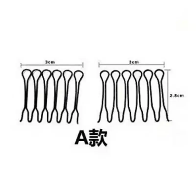 Invisible Black Metal Wavy Spring Hair Hoop Headbands