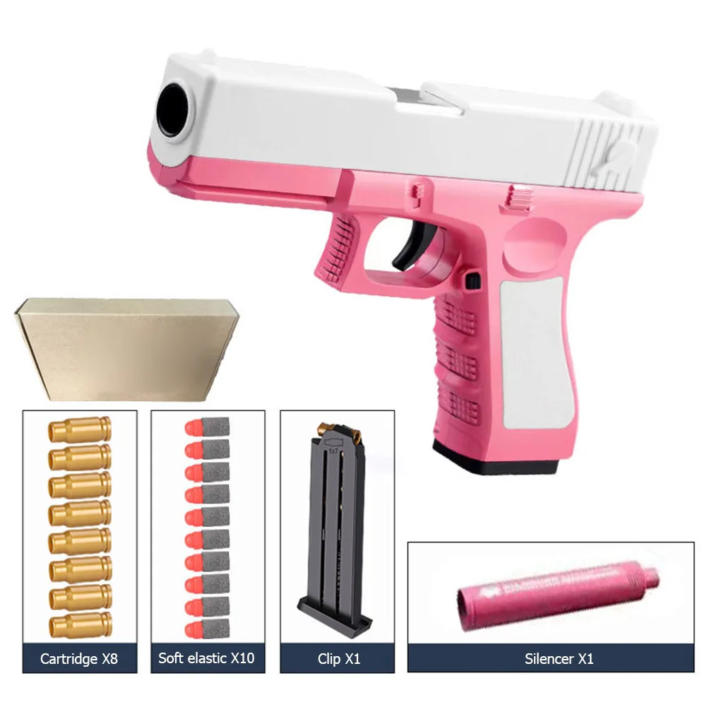 M1911 Soft Bullet Toy Gun Foam Ejection Toy Foam Darts Blaster Pistol Manual Airsoft Gun With ...