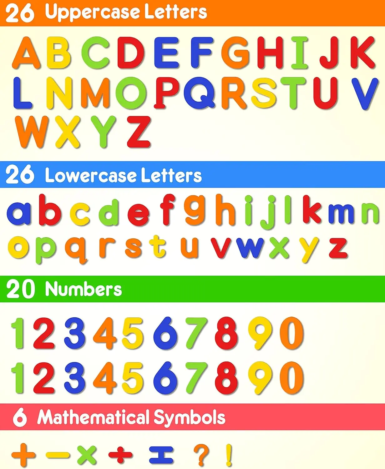 EVA Magnetic Letters Numbers Fridge Magnets Colorful Educational Toy ...