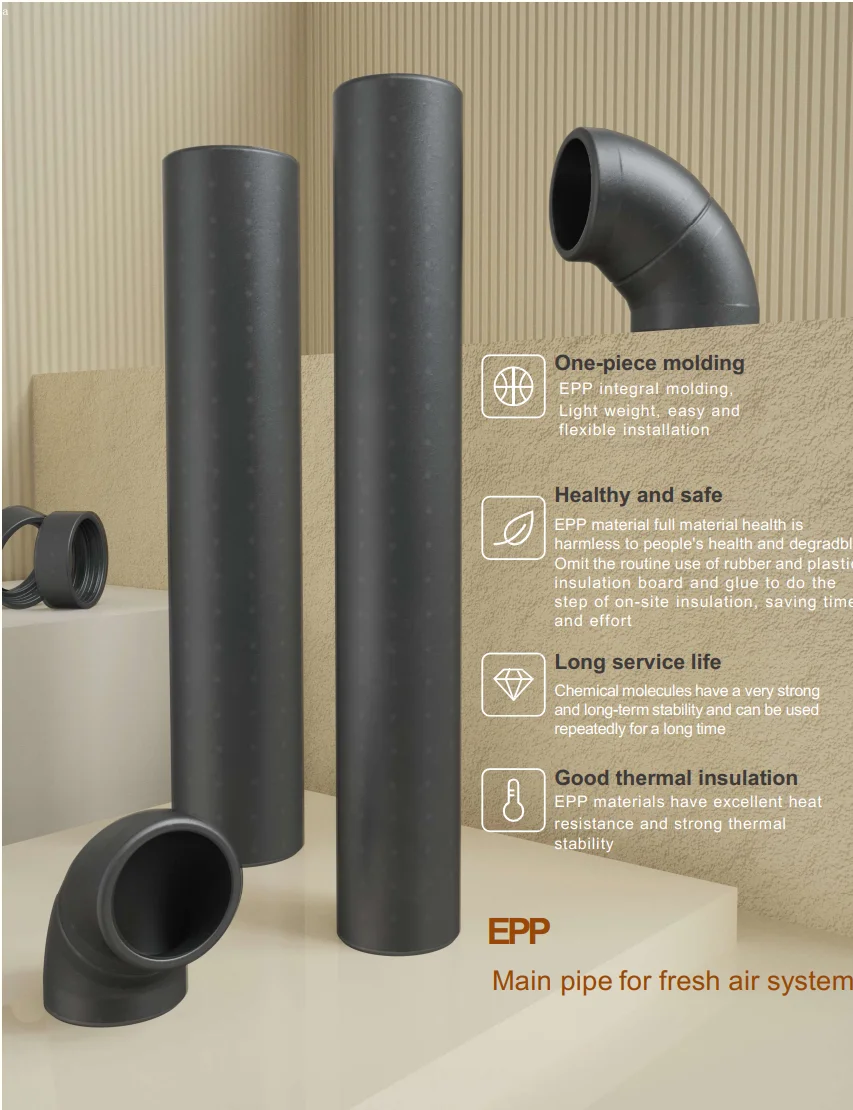 Hvac System Pe/pvc/epp Material Pipe Air Vent Duct For Ventilation ...