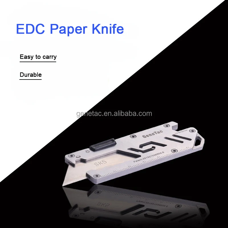 Custom Made EDC Sk5 Steel Retractable Blade Cutter