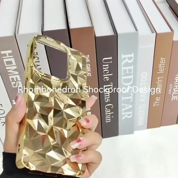 Armor Electroplating Metal Diamond Color Style Rhombohedron Design Tpu ...