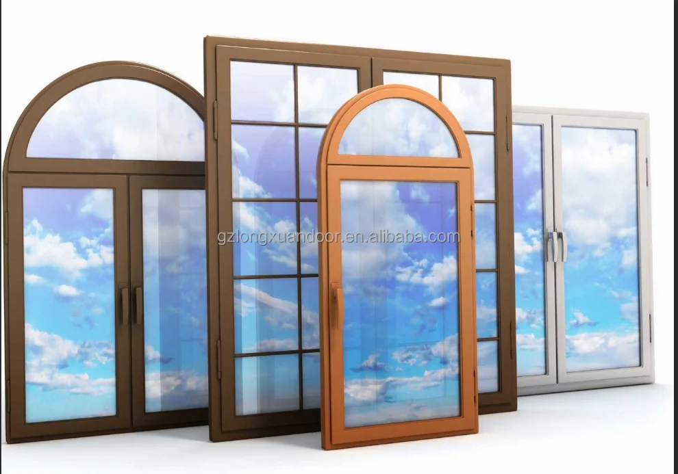 French Style Window Grill Design Wrought Iron Security Tempered Glass ...