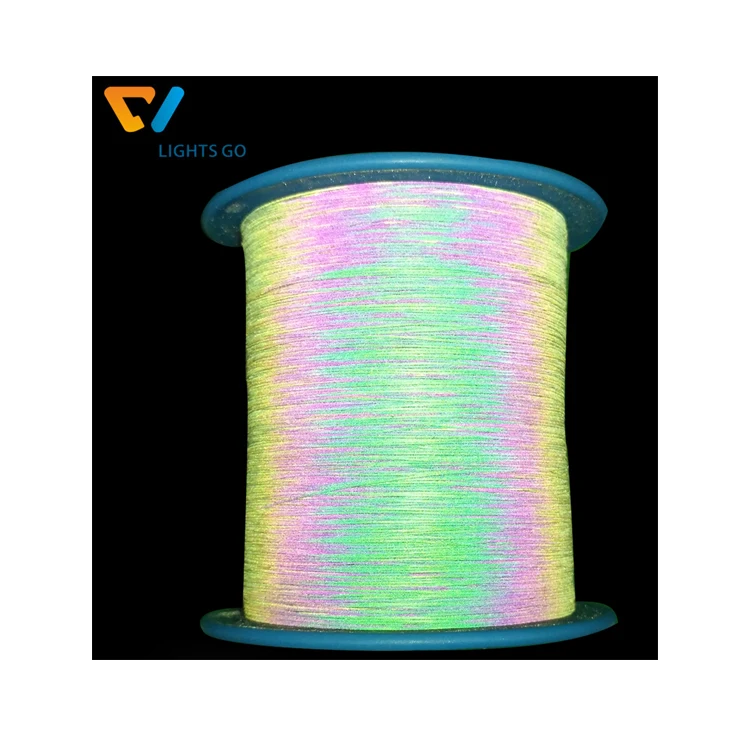 Double Side rainbow Reflective Yarn / Iridescent Reflective Thread for ...