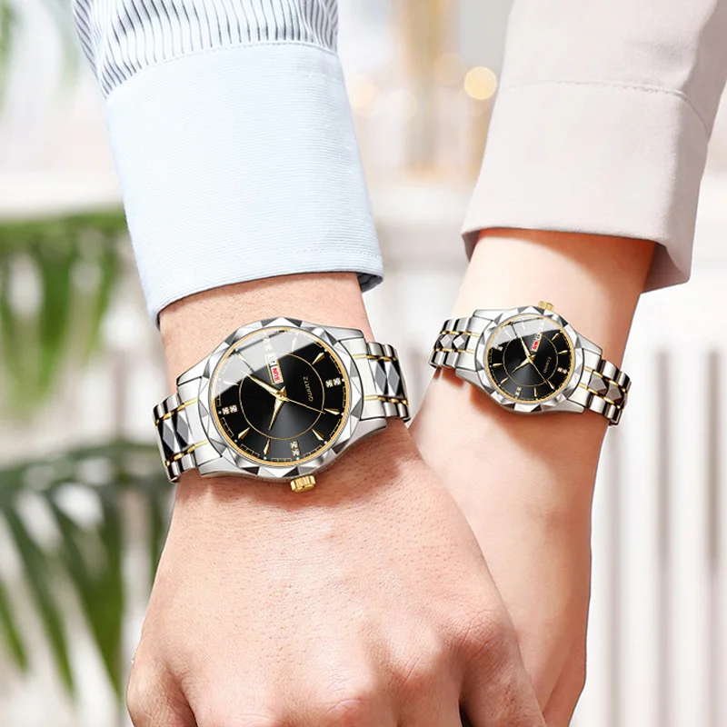 Luxury Ladies' Calendar Week Stainless Steel Wrist Watches