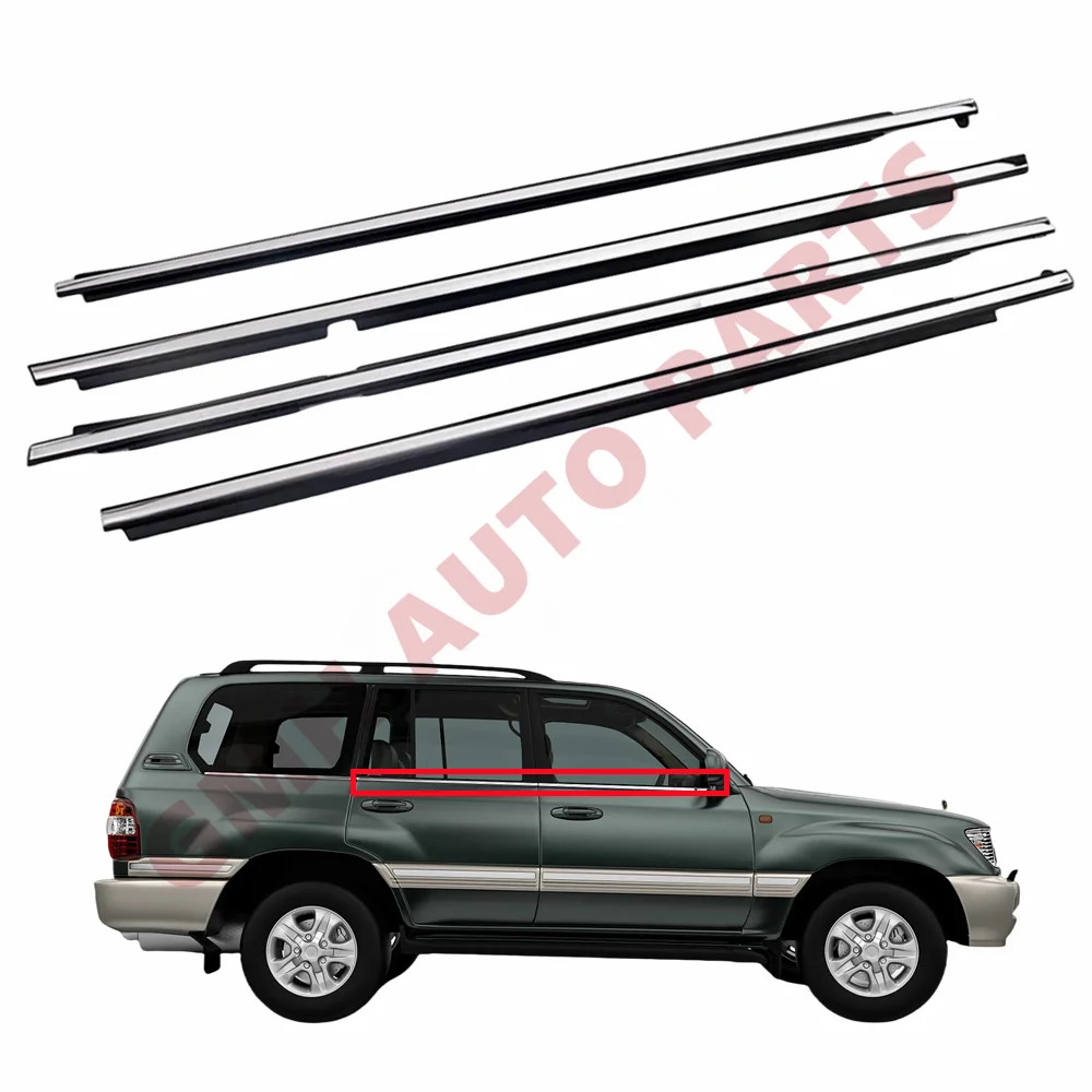 Car Weatherstrips Window Moulding Trim Seal Belt For Toyota Land Cruiser Lc100 1998-2007 Window ...