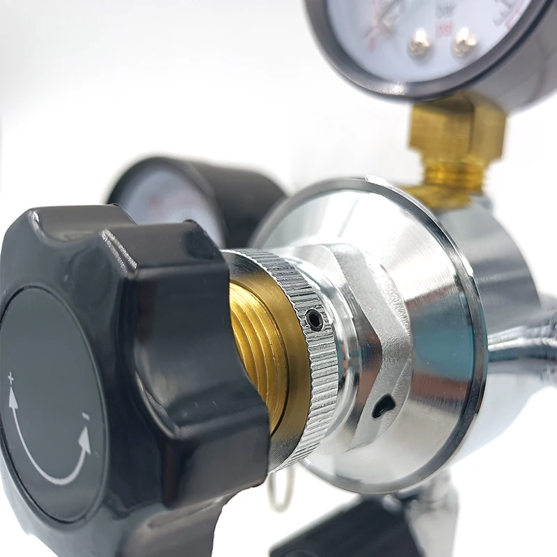 Brass Cga-320,W21.8,G5/8,M22 Co2 Regulator Double Gauge Beer Barrel Pressure Reducing Valve ...