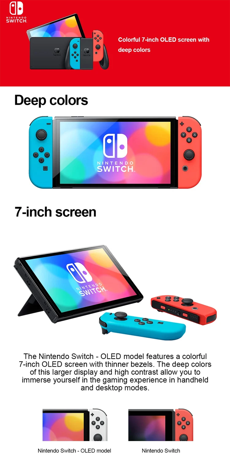 Original Nintendos Switch Oled Console Model White Set Switch Oled ...
