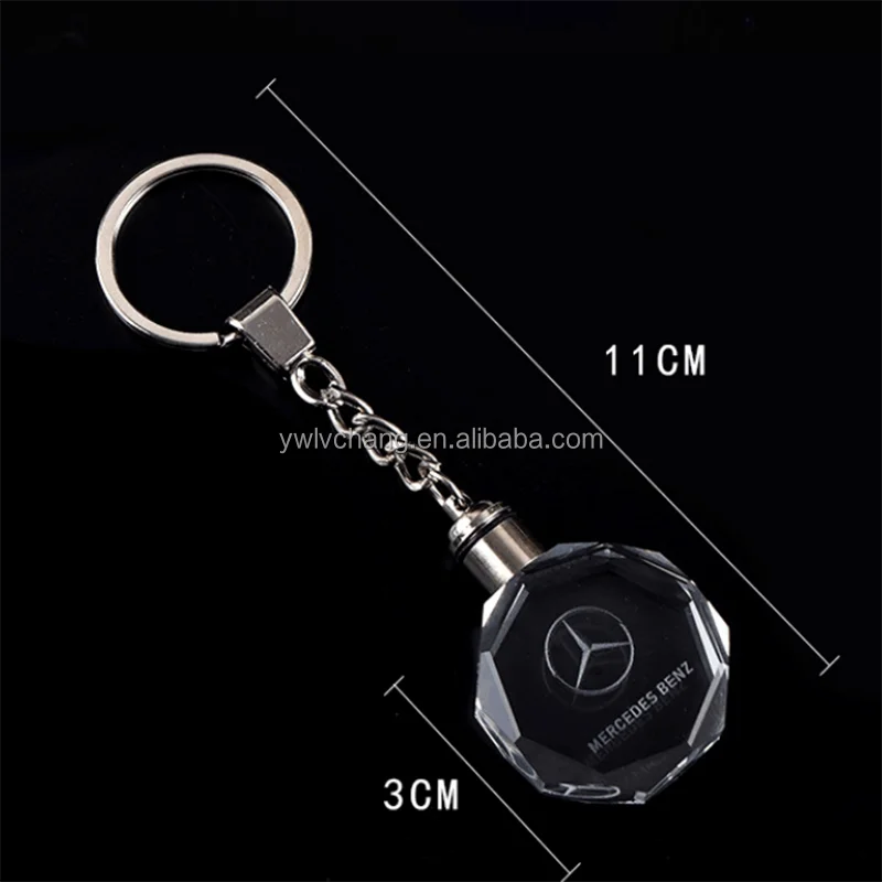 Custom Car Logo Keychain - Laser Engraved Crystal Key Holder