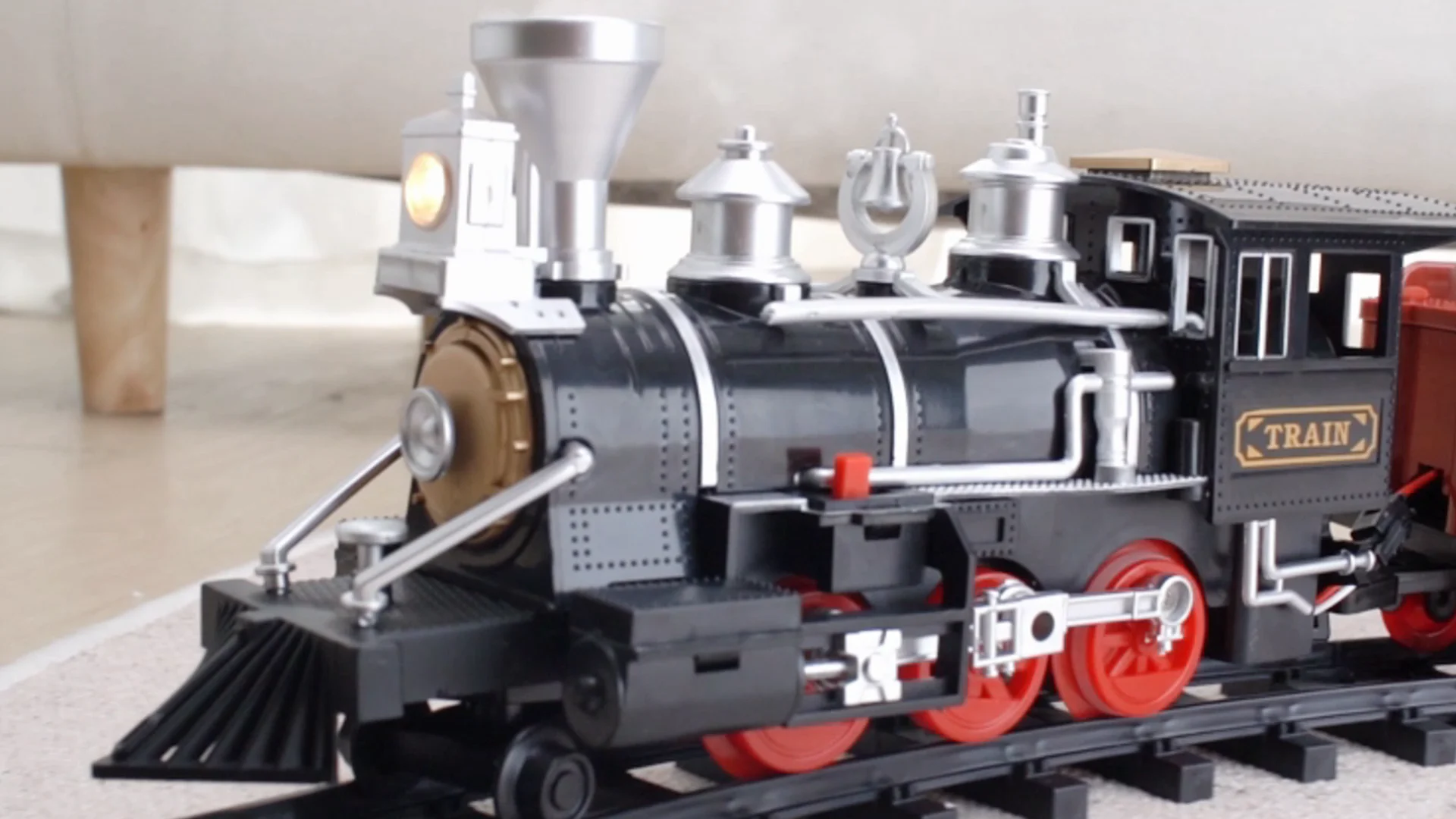 Kids Toy Train Set Classic Design With Smoking Light And Train Sound ...