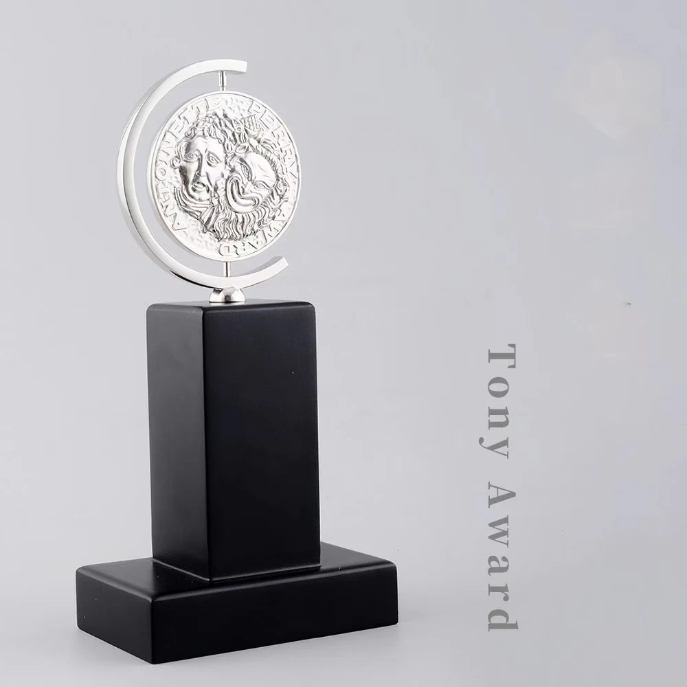 23CM Tony Award Trophy with Elegant Wood Base | Metal Gift for Music ...