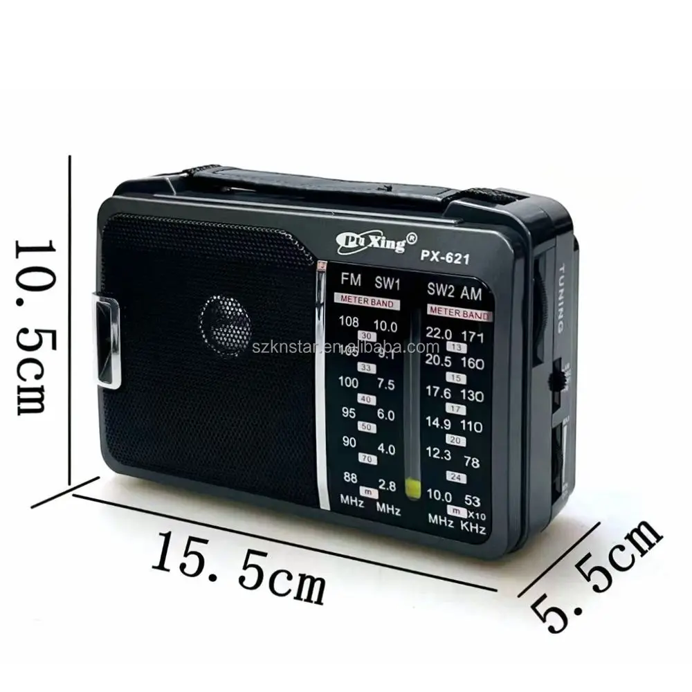 Px-621 Portable Am Fm Sw1 Sw2 4 Band Radio Receiver High Sensitivity All Band Radio Receiver Ac ...
