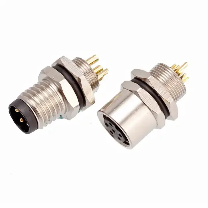 M8 6pin Male Solder Front Lock Panel,M8 6pin Plug Solder Front Lock Panel,M8 6pin Male Lock ...