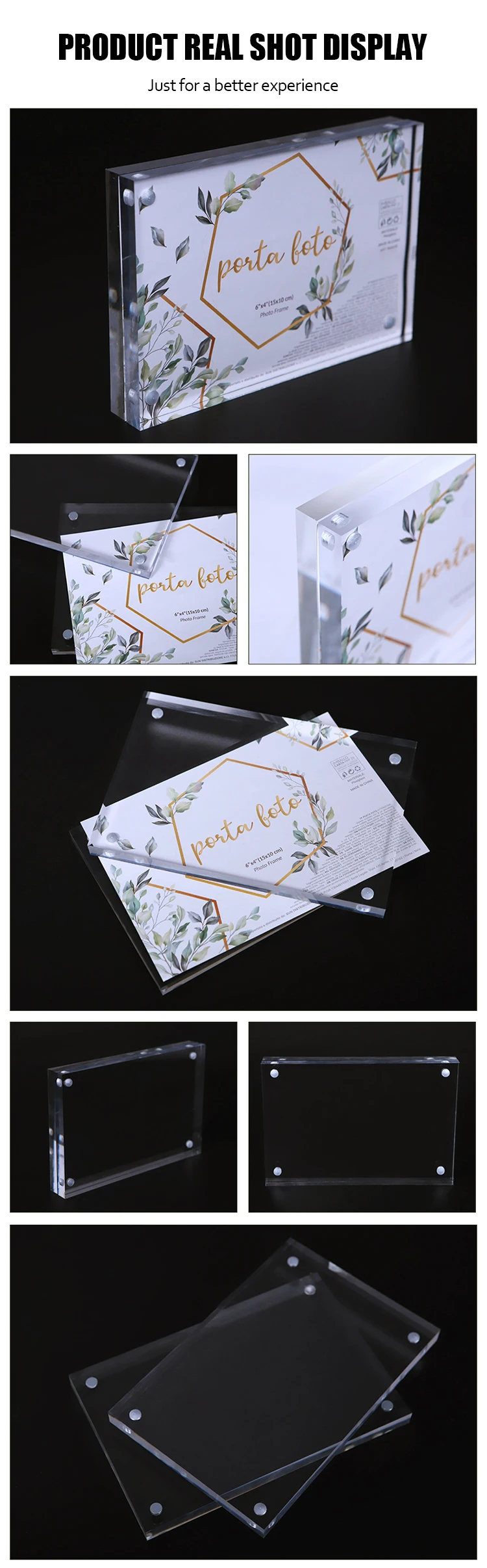 Acrylic Magnetic Photo Frame - Stylish & Versatile Display