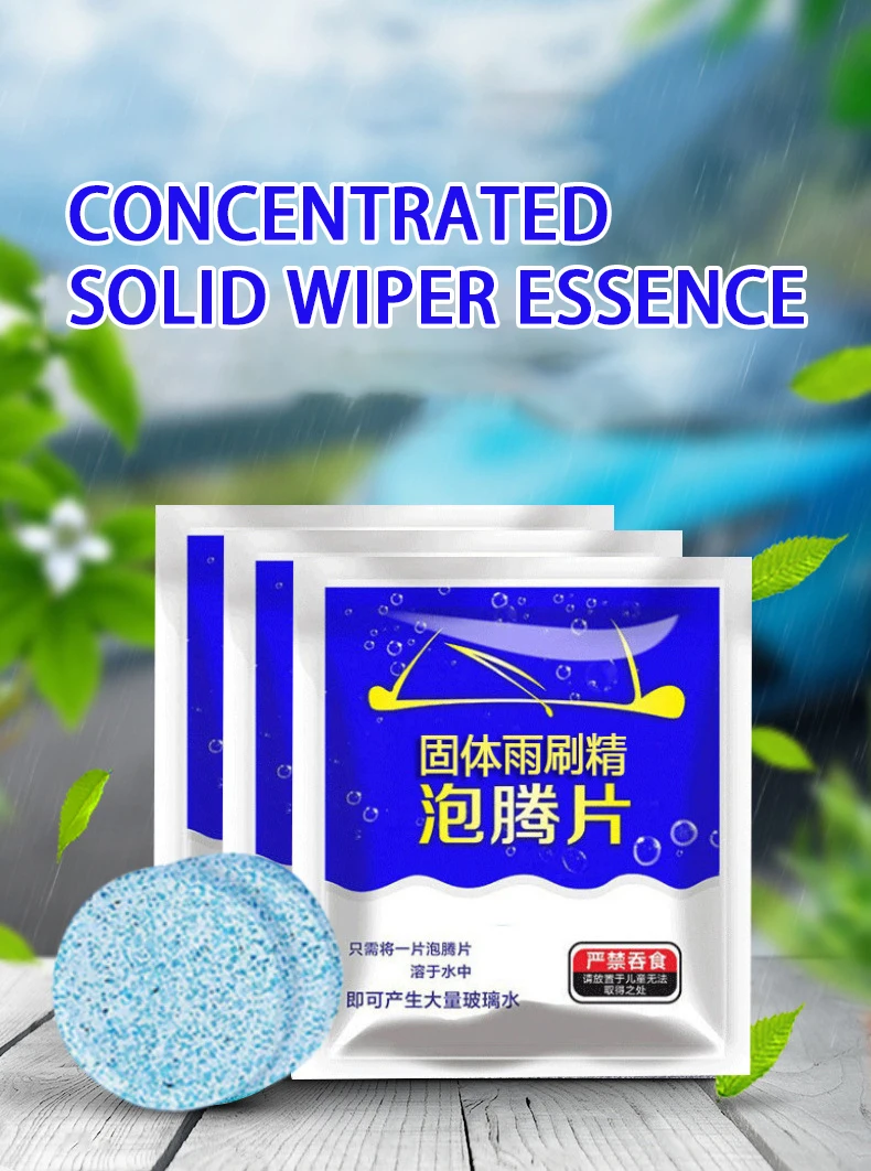 Car Wiper Detergent Effervescent Tablets Windshield Cleaner Windscreen ...