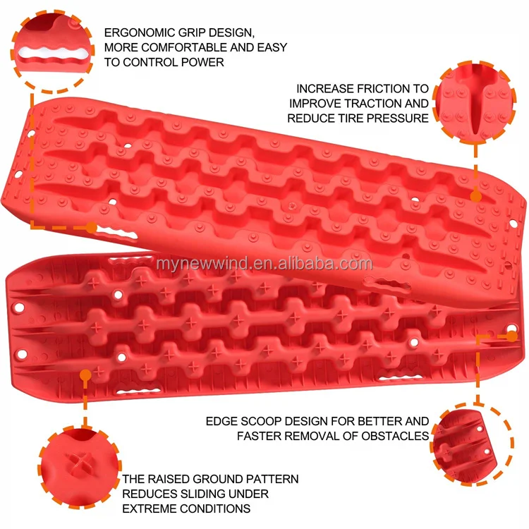 Recovery Boards 4x4 Off Road Traction Tracks Tire Mat For Sand Mud Snow ...