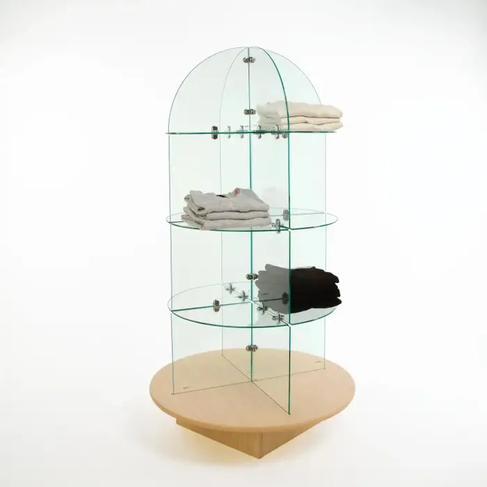 Hikuya Factory Custom Glass Display Shelf Store Glass Case - Buy Glass ...