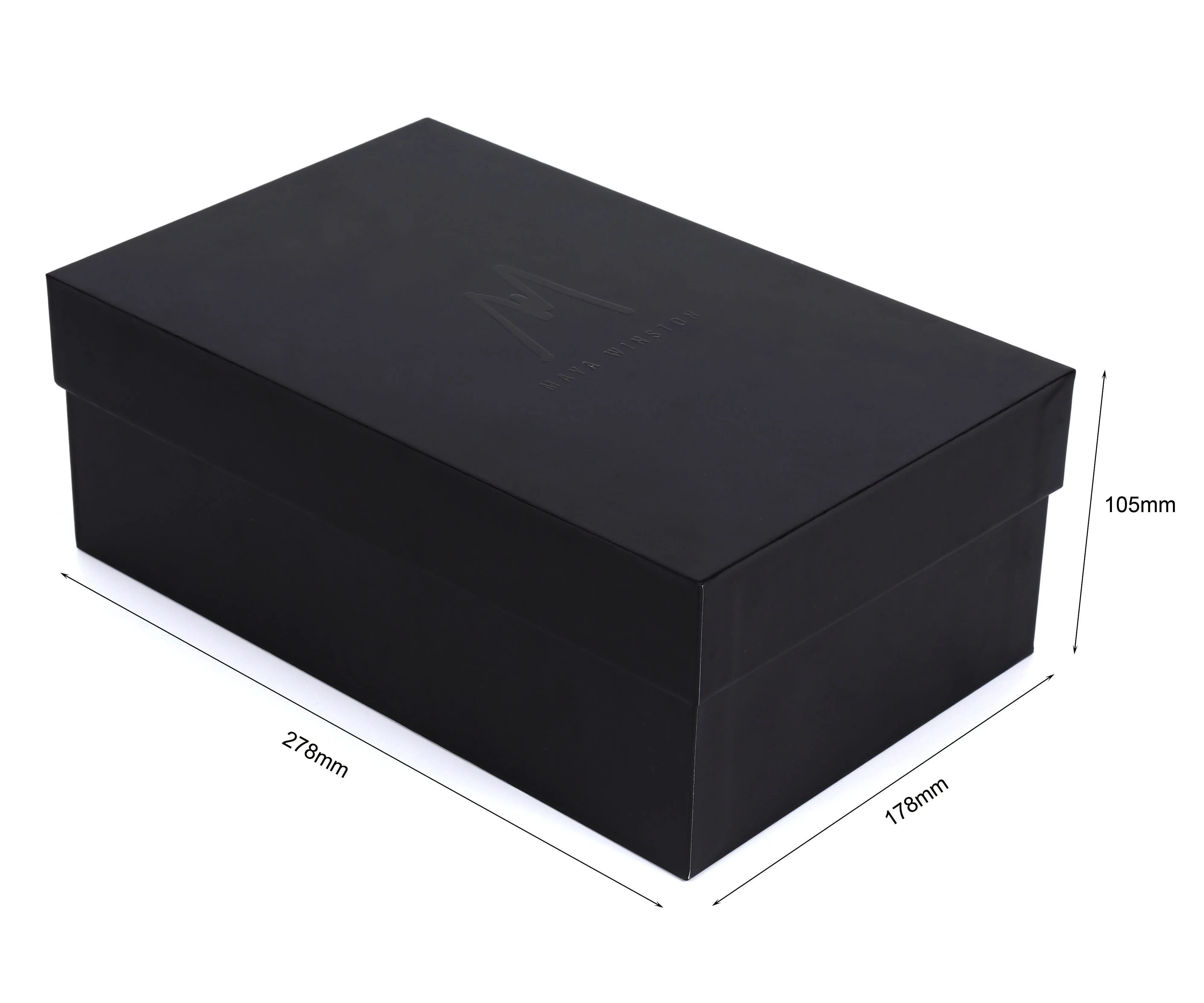High Quality Cardboard Shoe Gift Box Empty Black Shoe Box Packaging ...