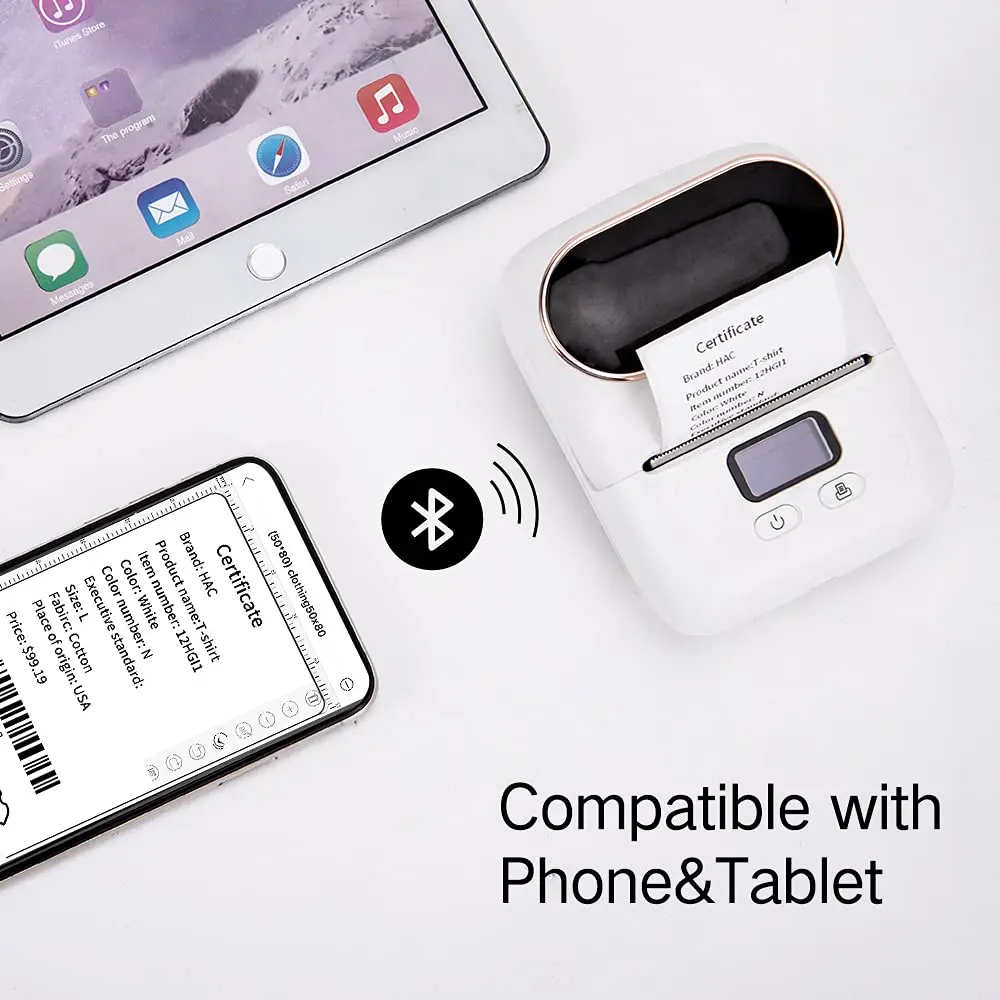 Phomemo M110 Label Maker Portable Bt Thermal Label Maker Printer For ...