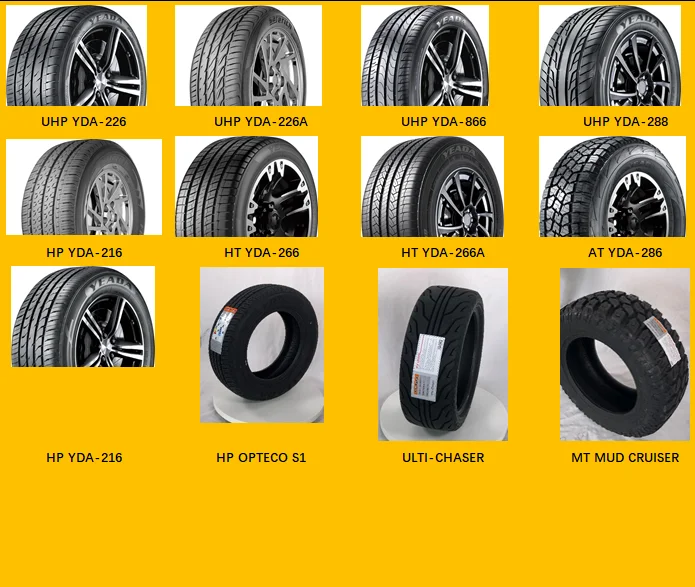Top Brand Tyres Yeada Farroad Saferich Uhp Hp 205/45zr16 215/55zr16 225 ...