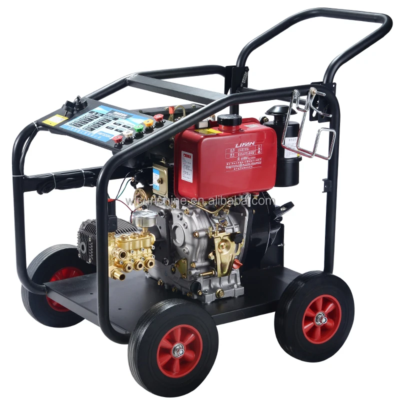 Gasoline Lifan Brand Engine Double Cylinder Sewer Jetting Machine For Drain Cleaning Drain ...