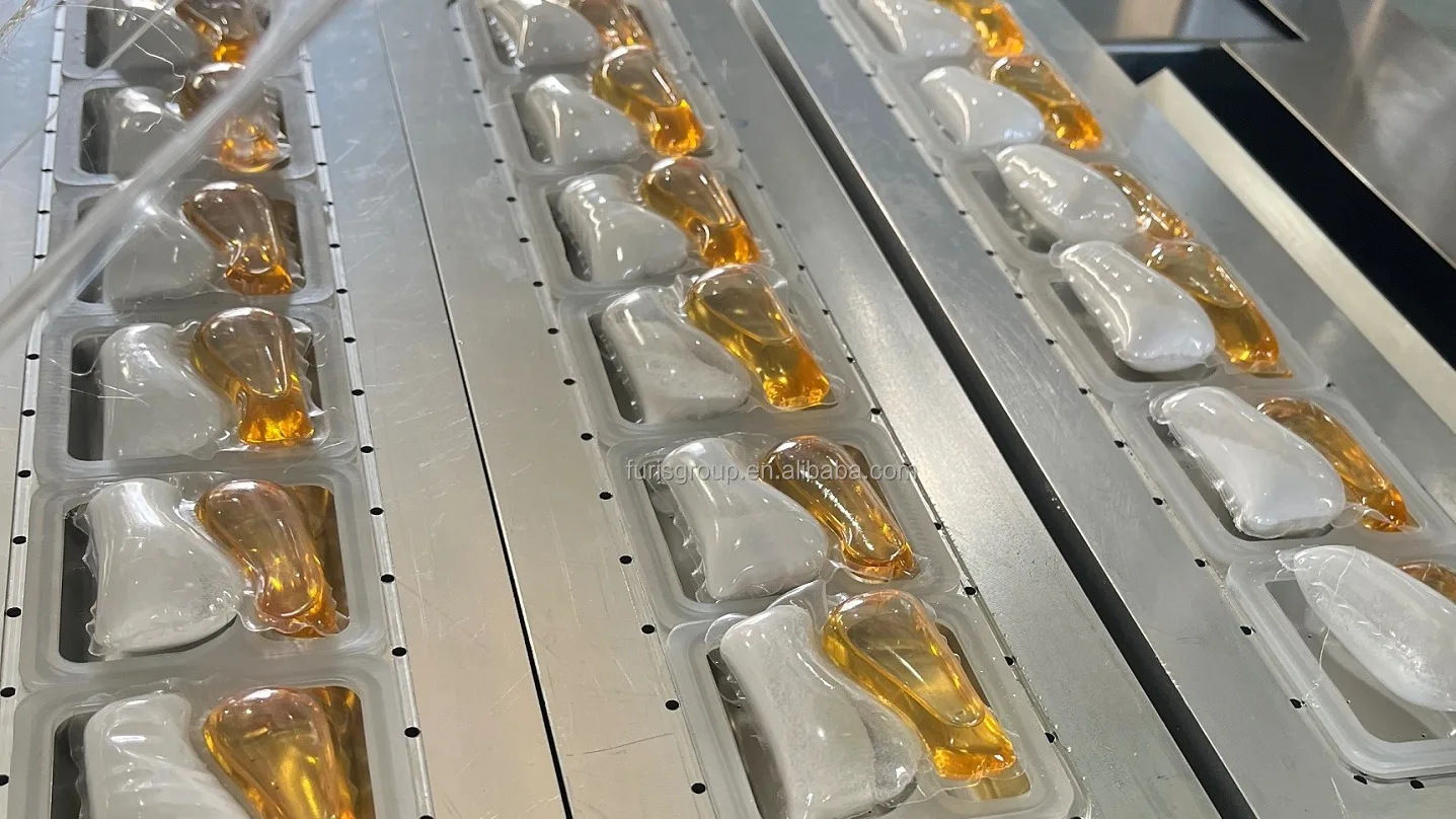 3-chamber Liquid Powder Detergent Pod Machine Water Soluble Film Liquid ...