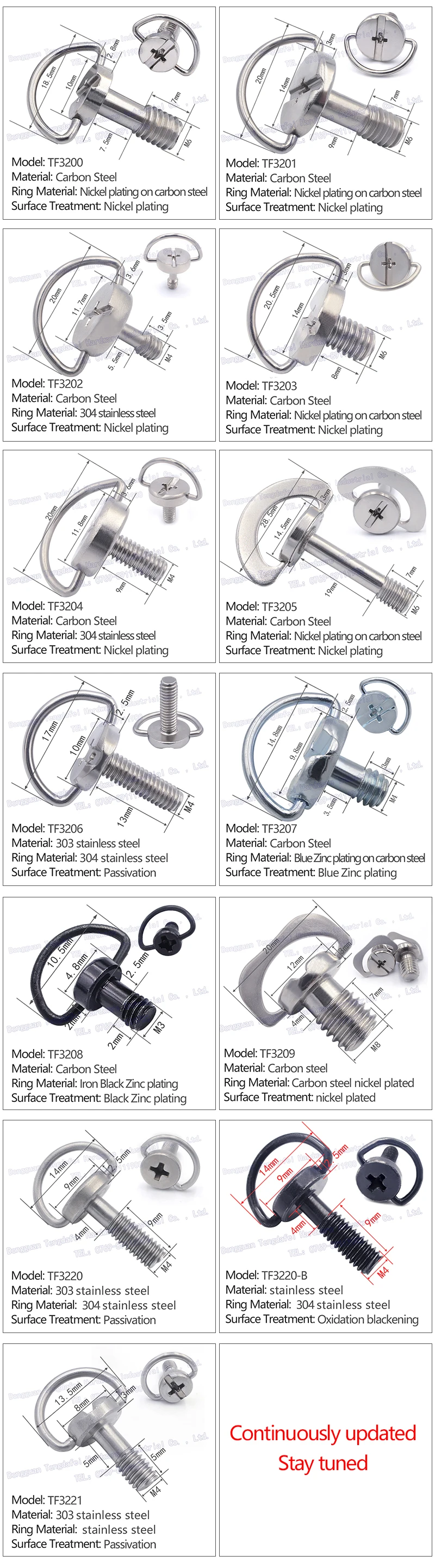 M6 M8 Nickel Plated Cross Recess Hidden Screw Camera Galvanized Carbon ...