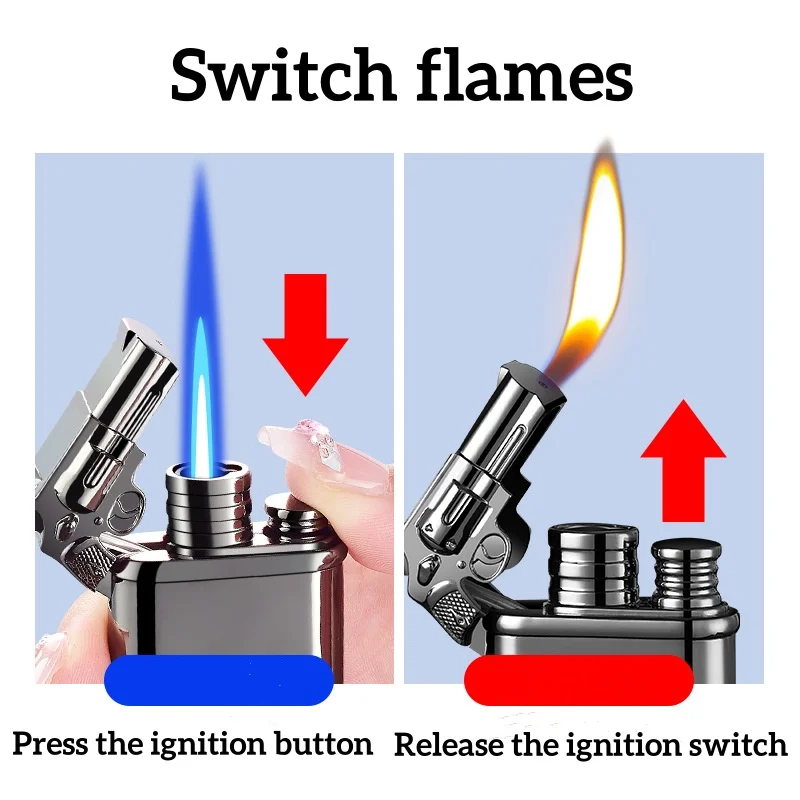 Alibaba.com: Creativity Pistol Gun Model Butane Lighter with Dual Flame ...