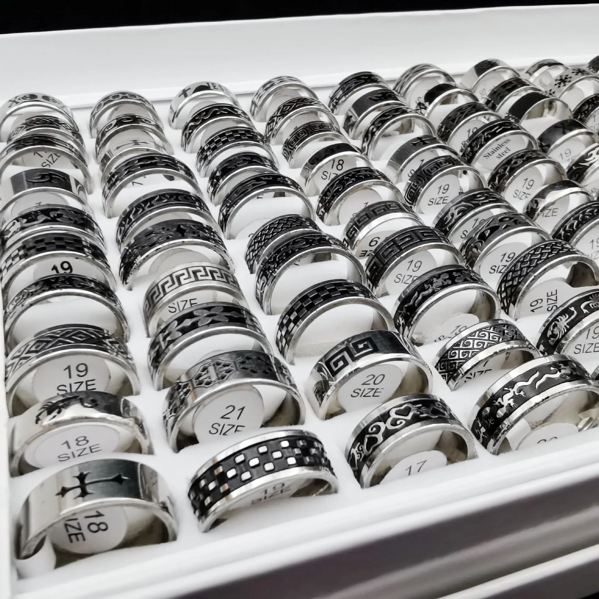 Bulk Finger Black men Rings Stainless Steel – Mega Savings Store