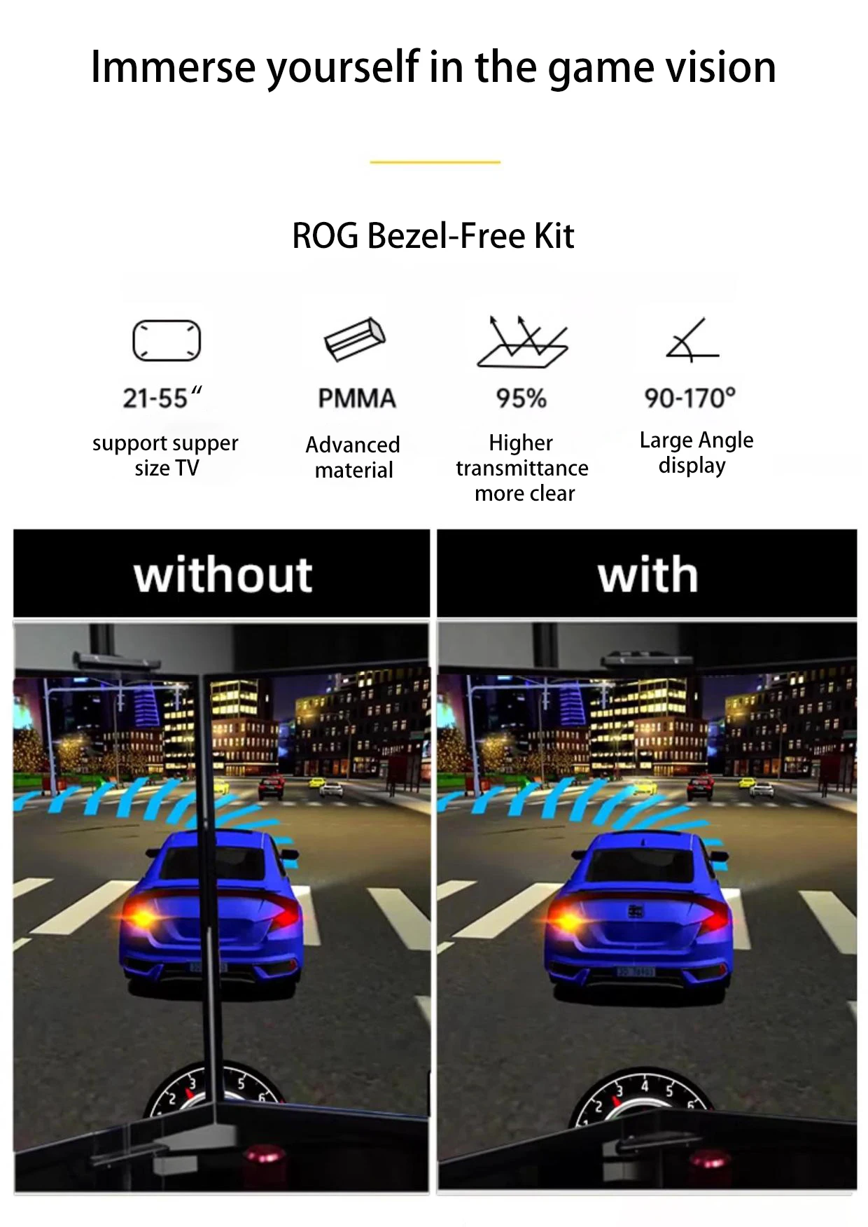 Sim Racing Simulator - Multi-Monitor Setup & Easy Assembly