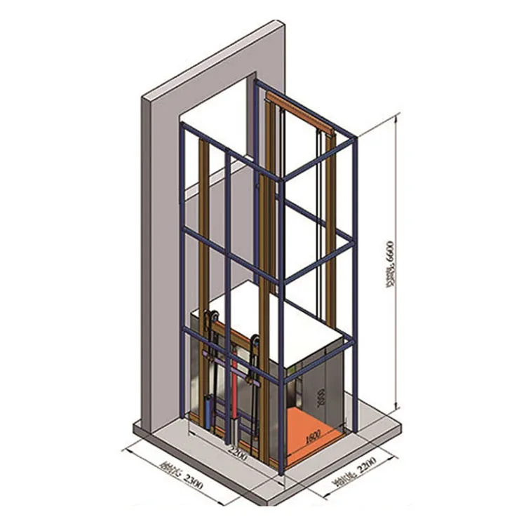 Good Quality Electric Hydraulic Outdoor External Commercial Cargo Lift ...