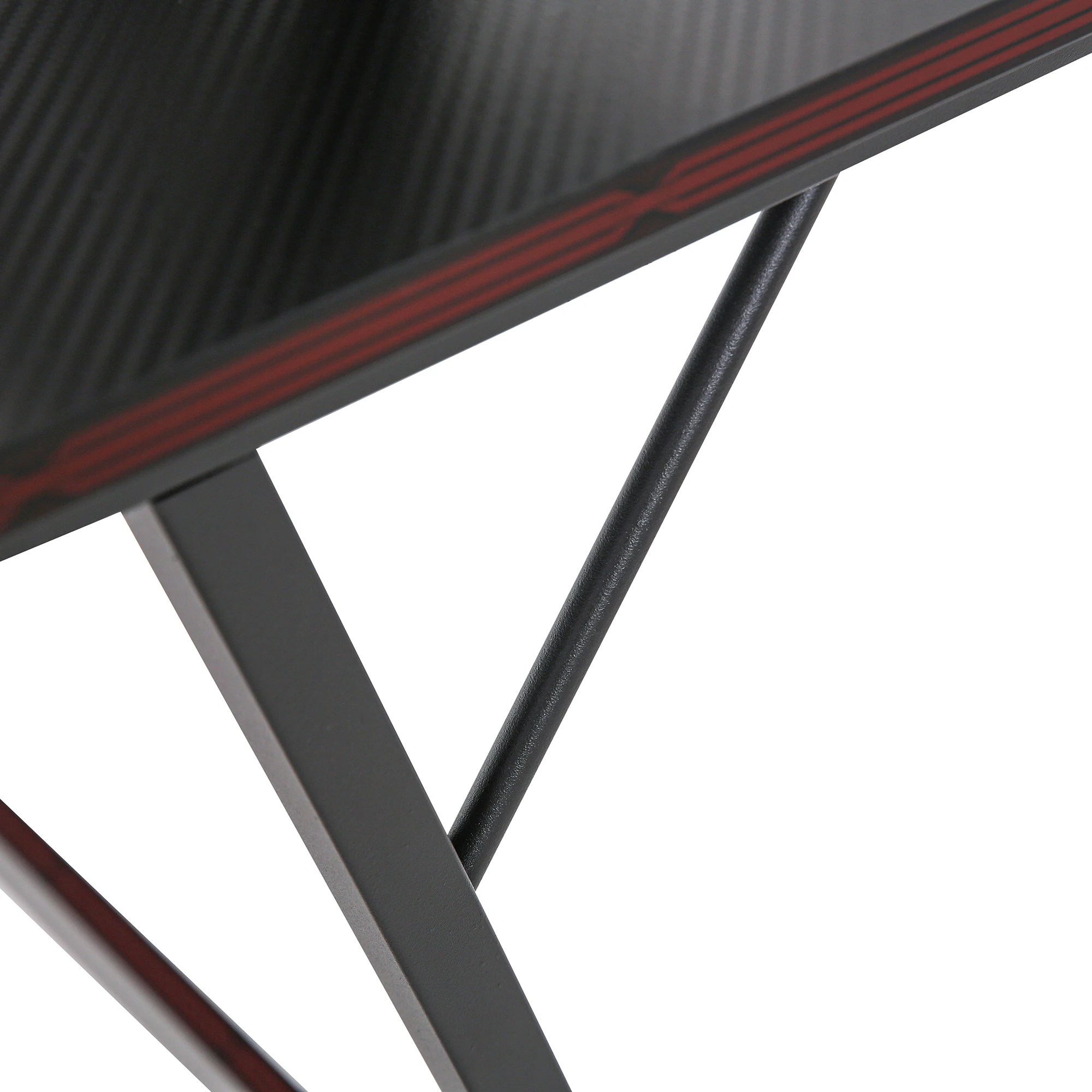 Modern Home Office PC Desk Corner Gaming Table with LED Cup Holder and ...