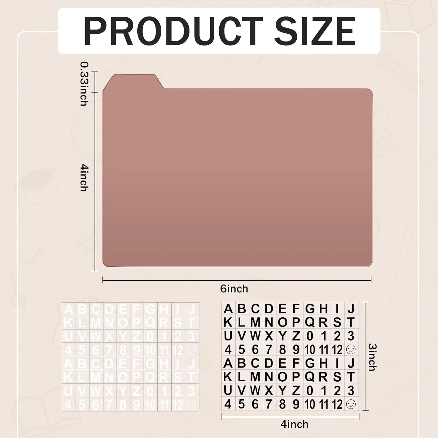 Index Card Guide Set Alphabet Sticker Index Card Divider Self Adhesive ...