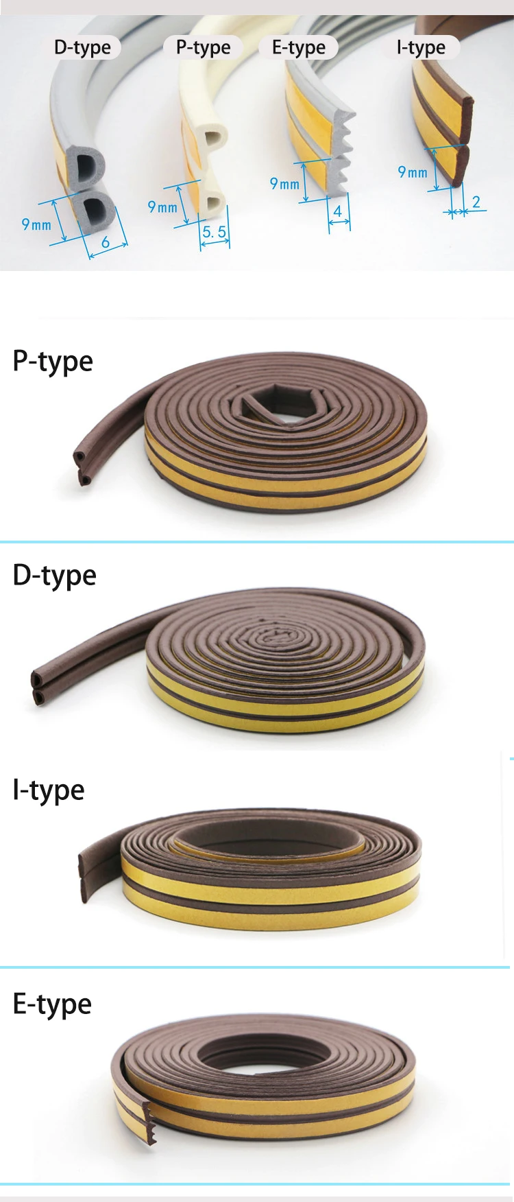 Epdm Rubber Door Window Frame Seals Foam Weather Stripping,Insulation ...