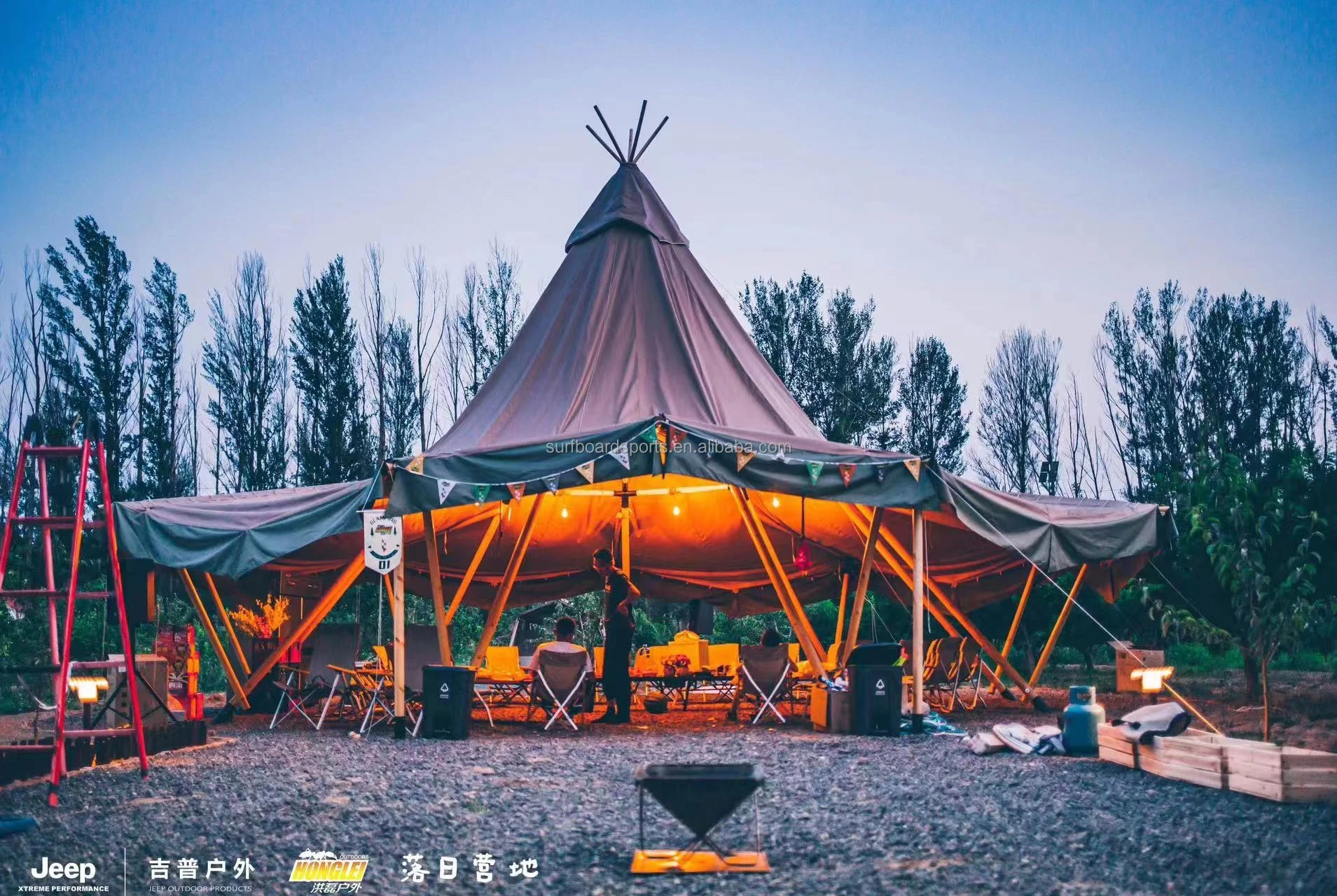 Teepee Tent Glamping - Perfect for Wedding and Party Events
