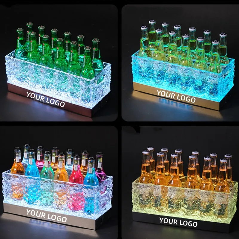 Acrilico LED Ice Buckets Custom Acrylic Ice Buckets Rechargeable ...